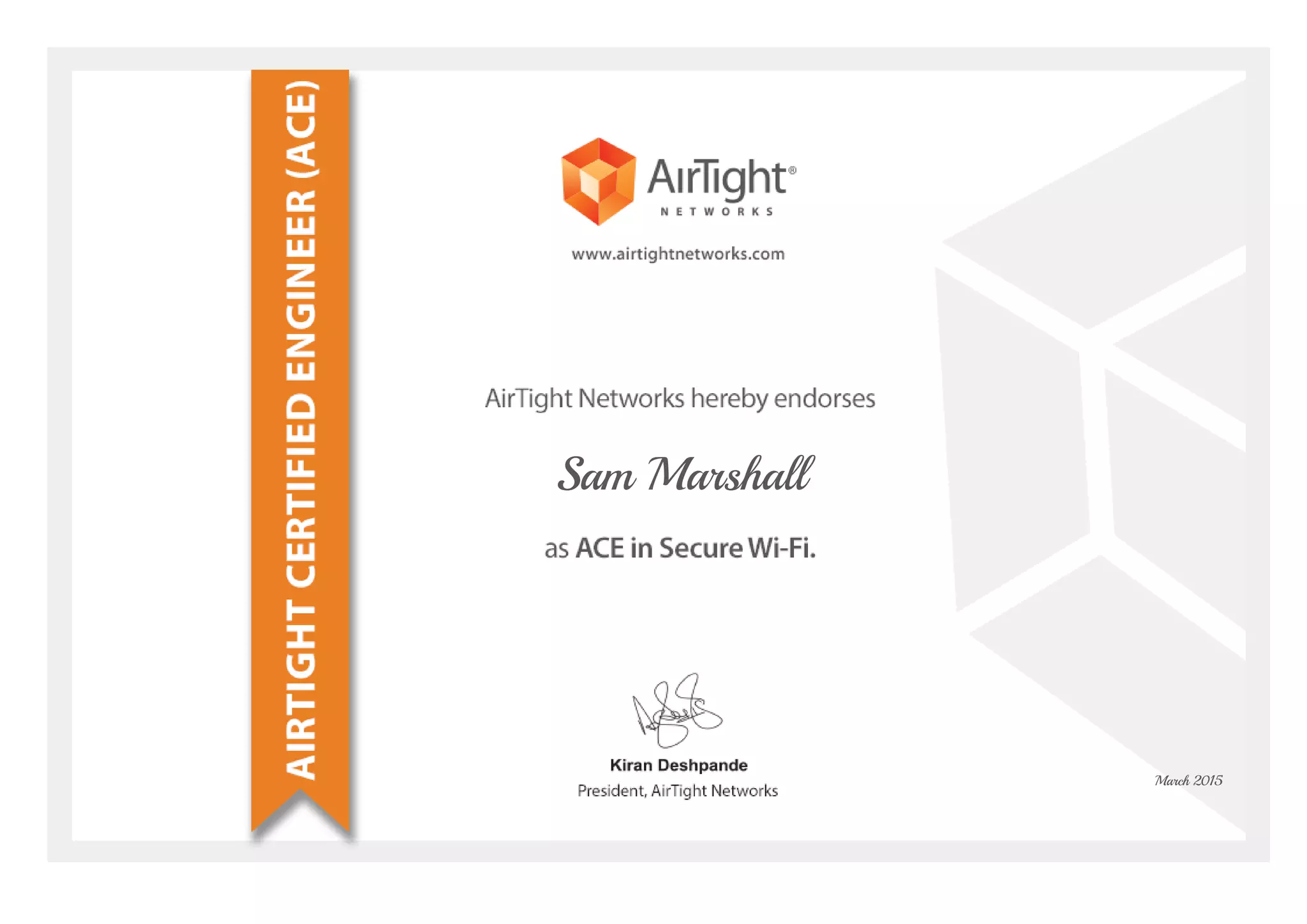 Sam Marshall ACE | PPT