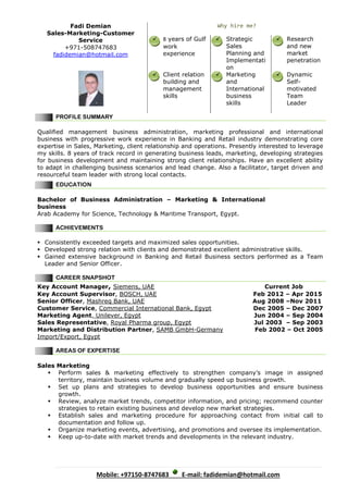 Fadi Demian .CV
