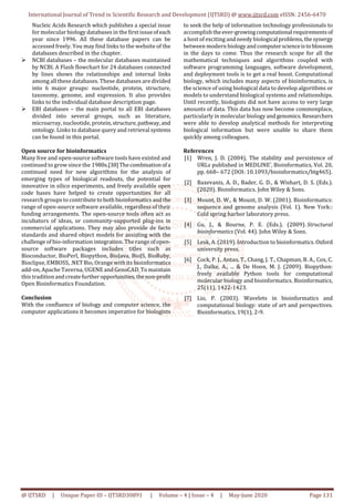 Computational of Bioinformatics | PDF | Databases | Computer Software and Applications