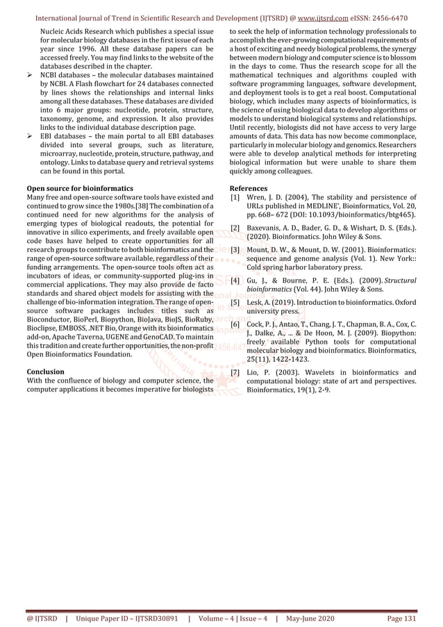 Computational Of Bioinformatics Pdf Databases Computer Software 6471