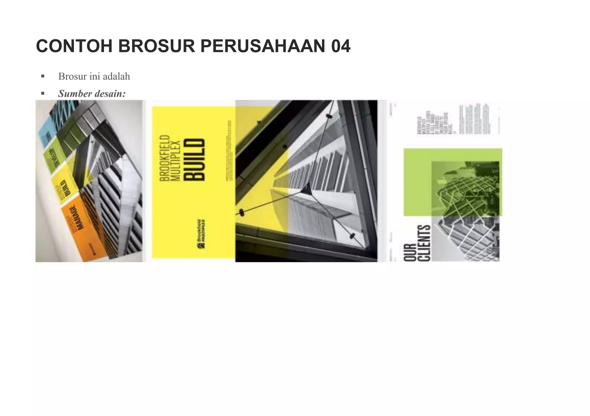 23 contoh brosur perusahaan corporate | DOCX