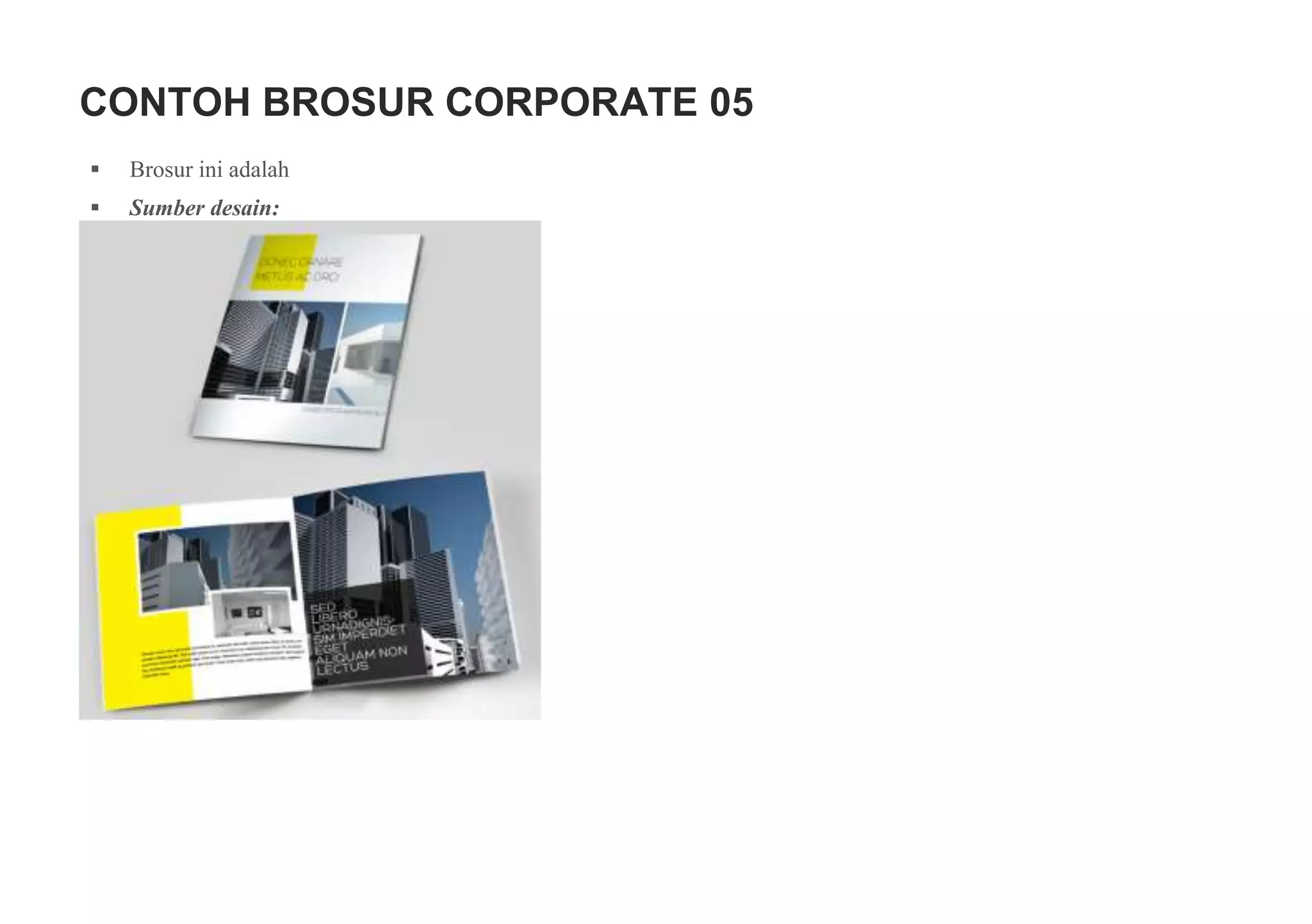 23 contoh brosur perusahaan corporate | DOCX