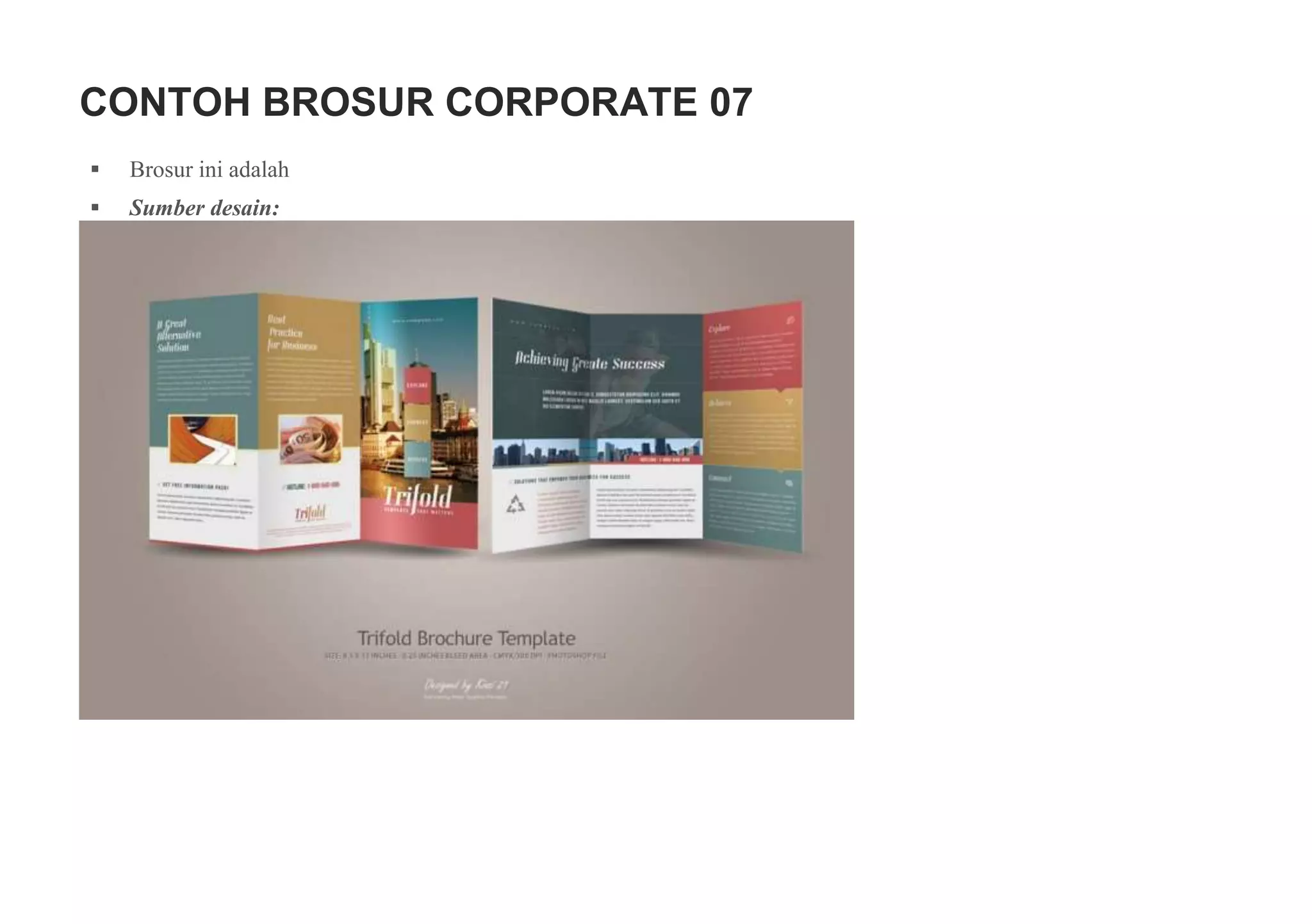 23 contoh brosur perusahaan corporate | DOCX