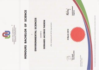 Honours Bachelors of Science | PPT