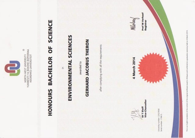 Honours Bachelors of Science | PPT