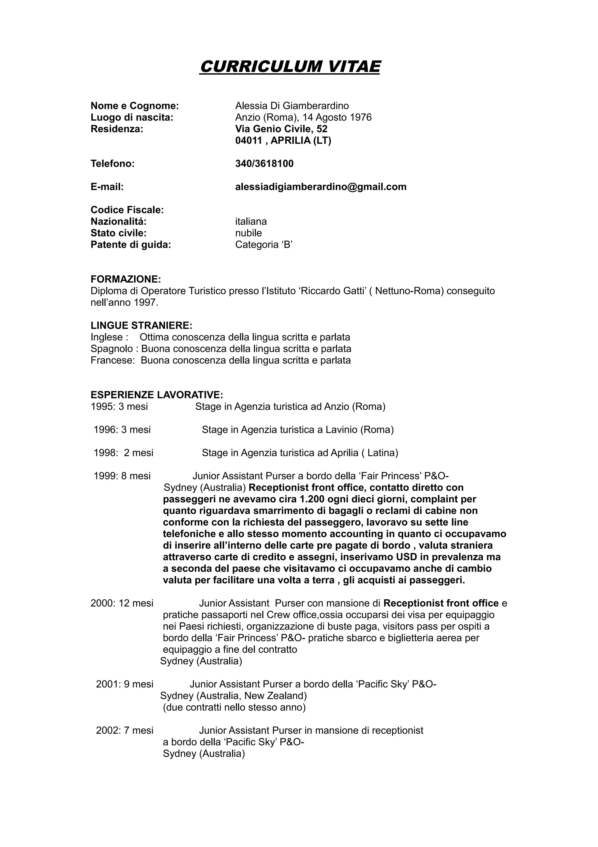 alessia cv italy new | PDF