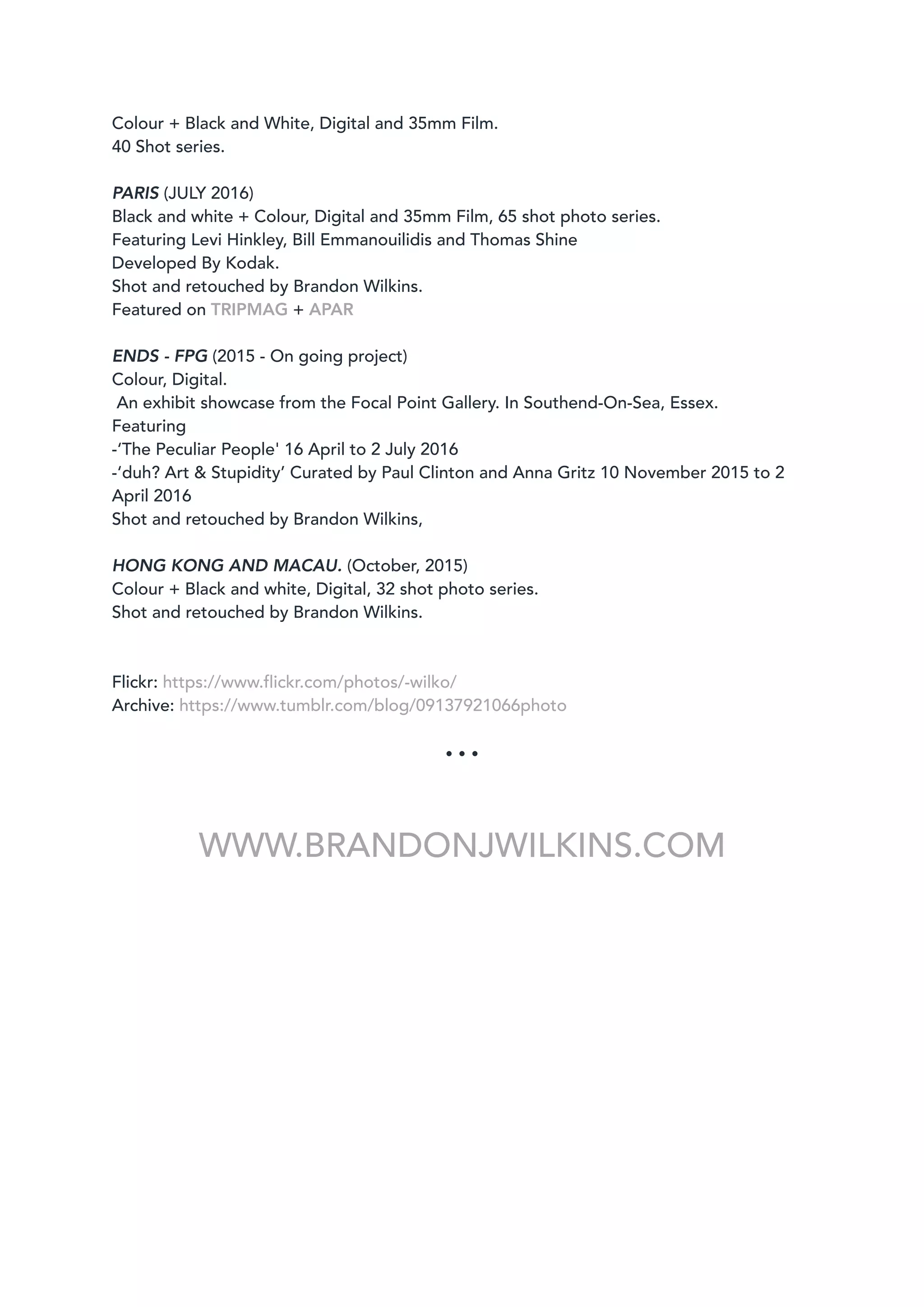 BRANDON WILKINS MEDIA RELATED CV | PDF