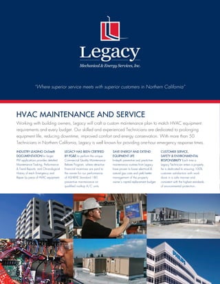 Brochure - Legacy Mechanical & Energy Services, Inc. - 2016 | PDF