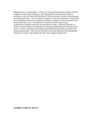 Health and Safety Proposal | DOC