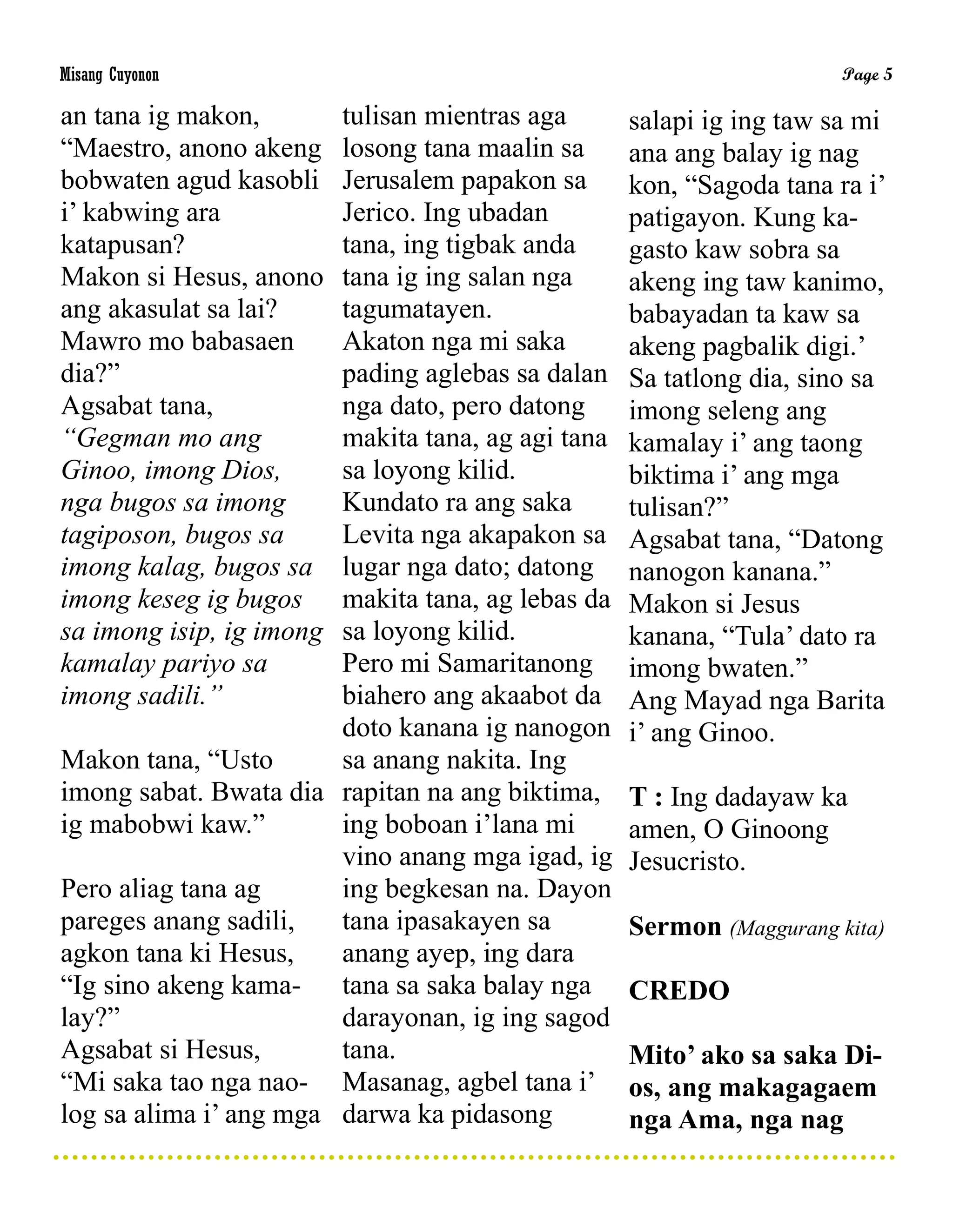 Misang Cuyonon.July 10, 2016 | PDF