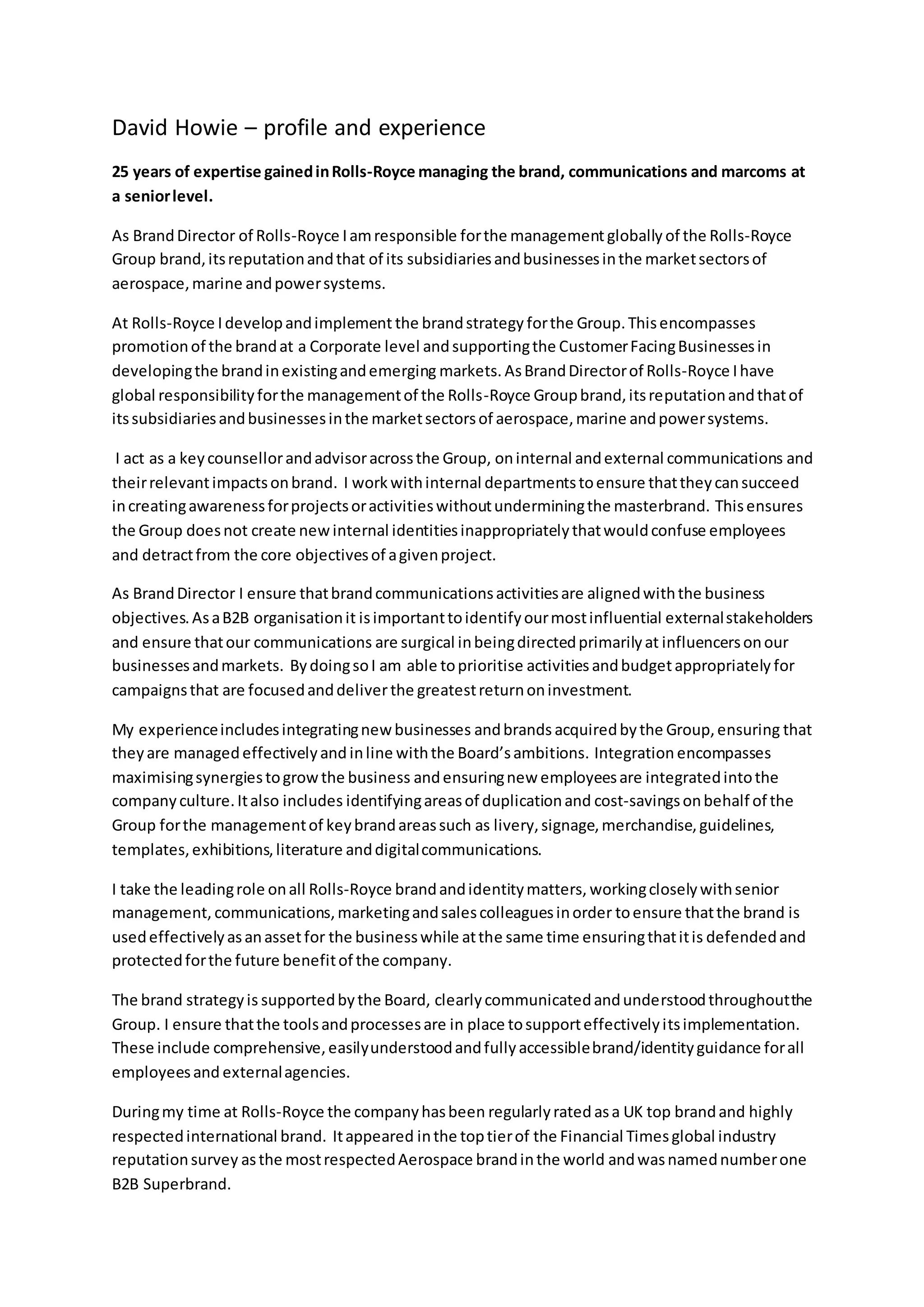 David Howie- RR Profile | DOCX