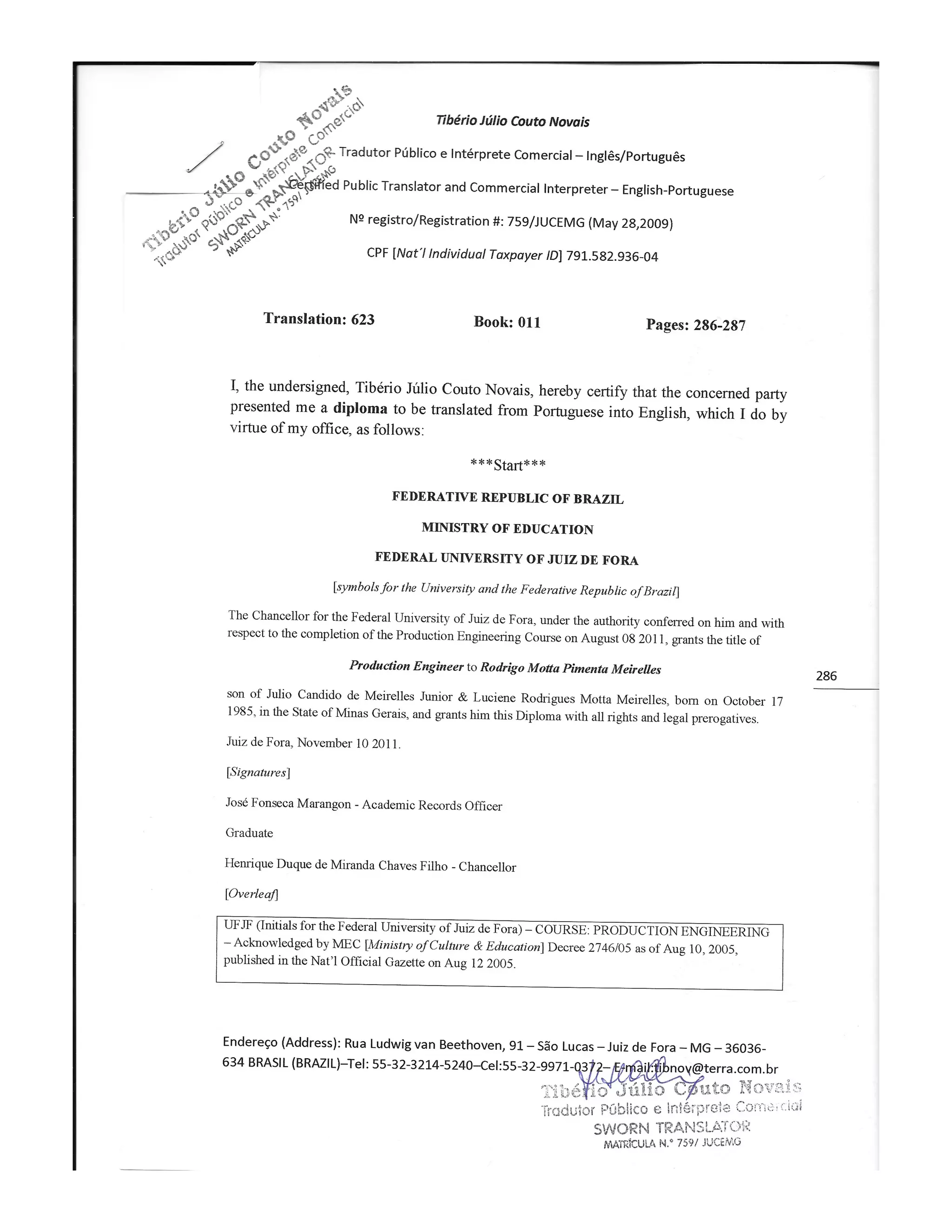 Engineering Certificate | PDF