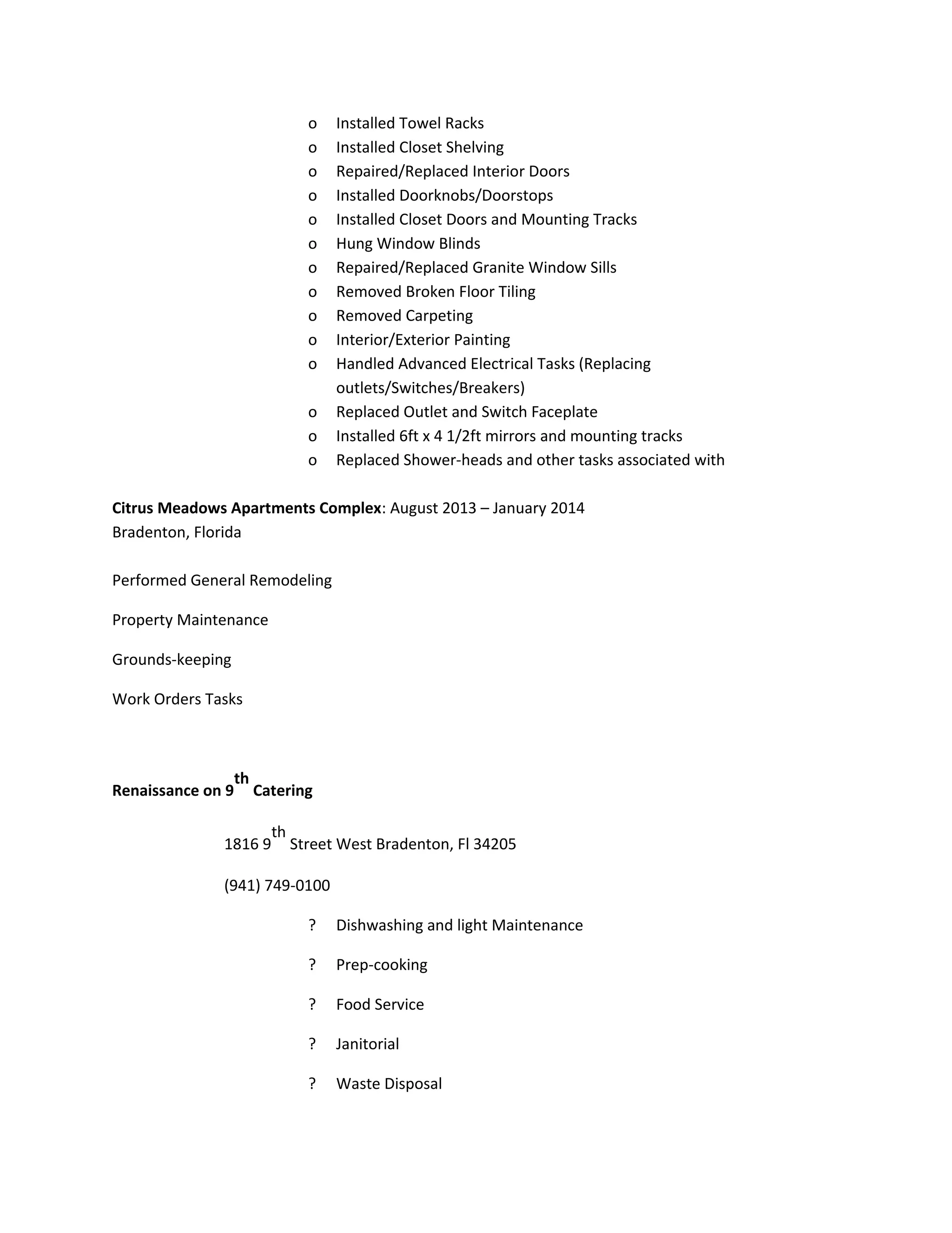 James S. Reinhold Resume | RTF | Home Improvement | Home & Garden