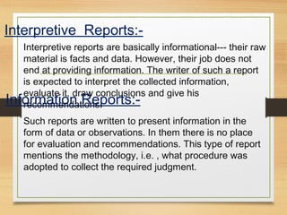ESSENTIALS OF WRITING,TYPES OF REPORTS,. PARTS OF REPORT | PPT