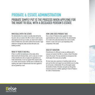 Wills & Probate Brochure | PDF