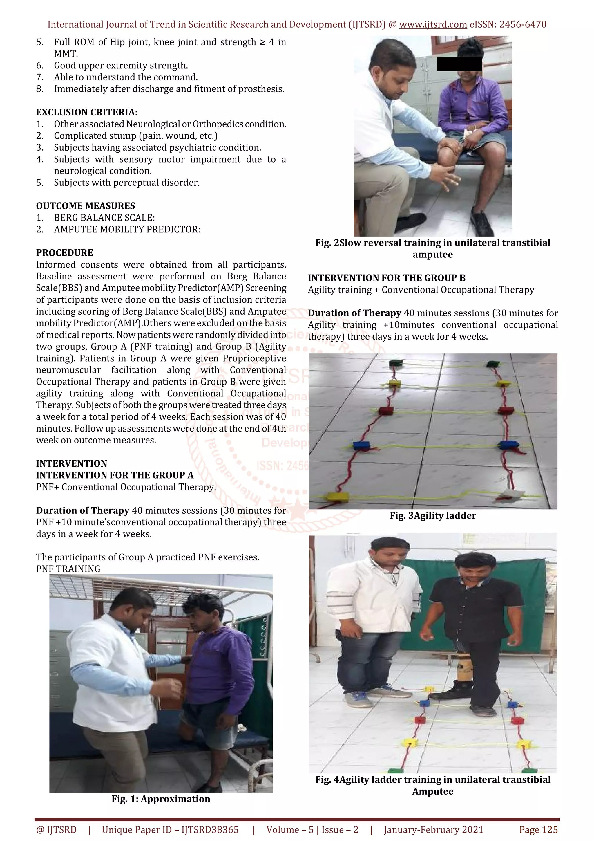 Efficacy of PNF Training Vs Agility Training on Mobility and Balance in ...