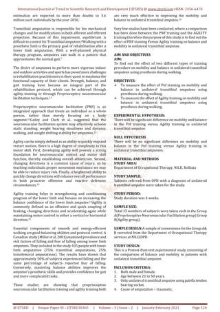 Efficacy of PNF Training Vs Agility Training on Mobility and Balance in ...