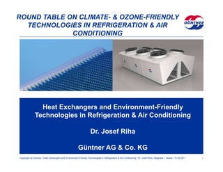 Environmentally friendly technologies in refrigeration | PDF