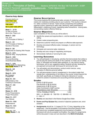 BUS 23 Spring 2016 Syllabus | PDF
