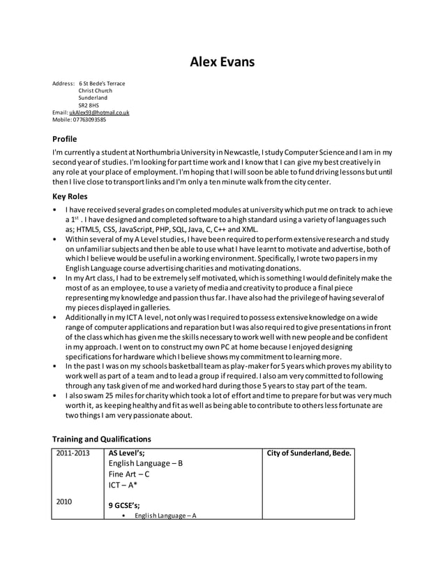Alex Evans CV | PDF