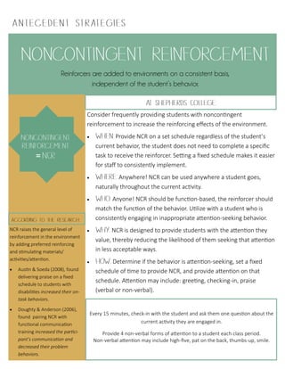 Noncontingent Reinforcement | PDF