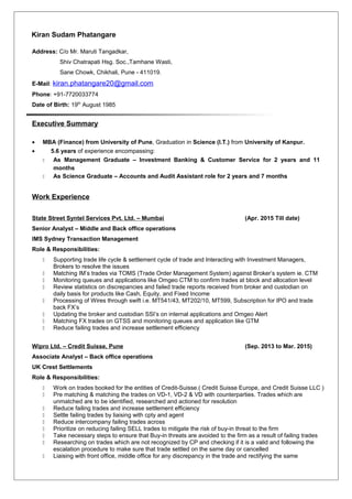 Kiran_Phatangare_Resume | DOC
