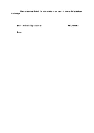 adarsh resume | DOC