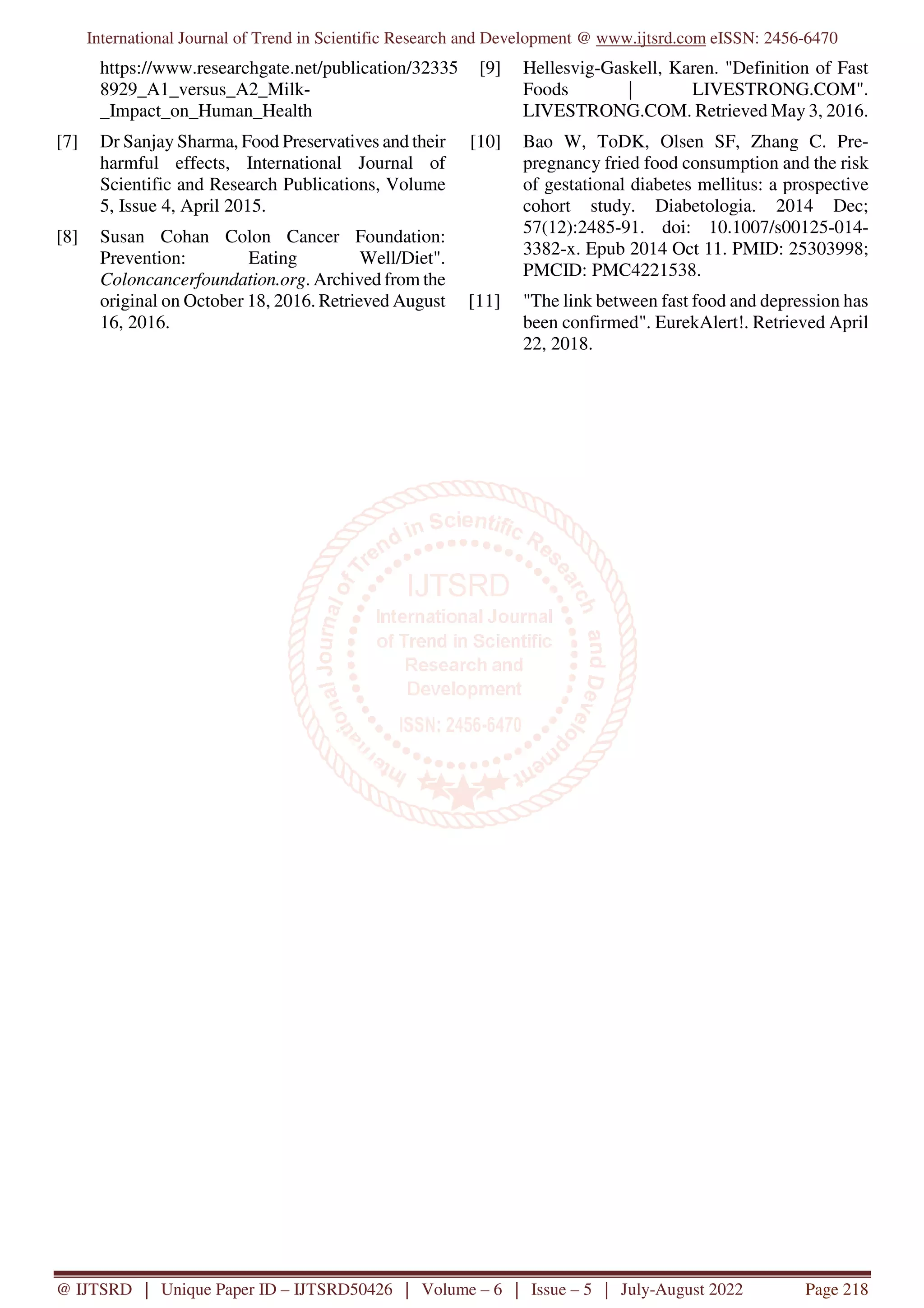 Fast Food Slow Poison | PDF