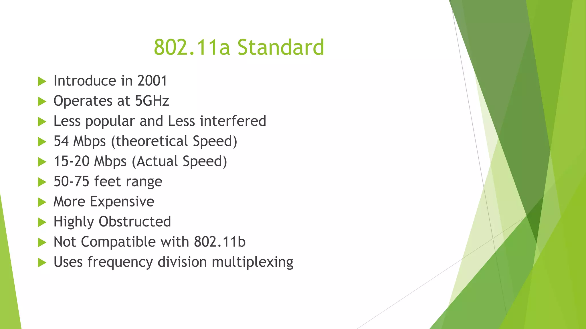 Wifi & 802.11 Standards | PPTX