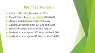 Wifi & 802.11 Standards | PPTX