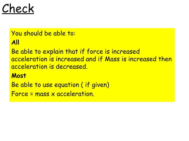 2 3 force mass acceleration | PPT