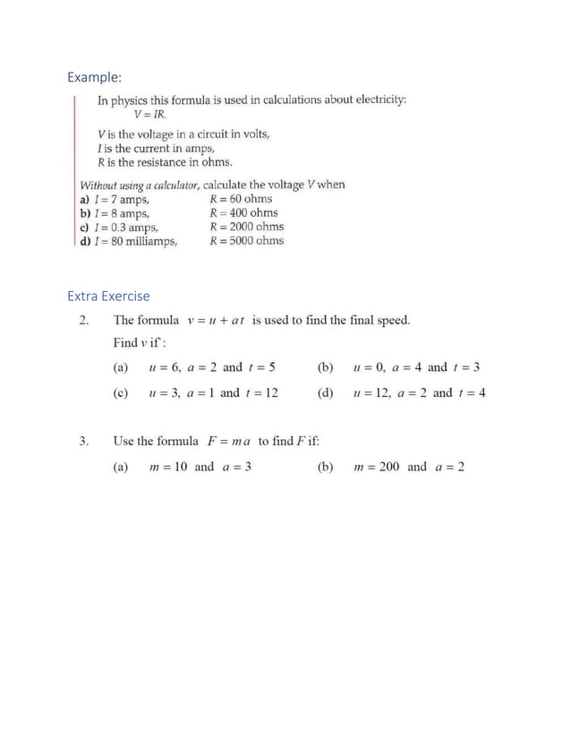 23 formulae and substitution | PDF