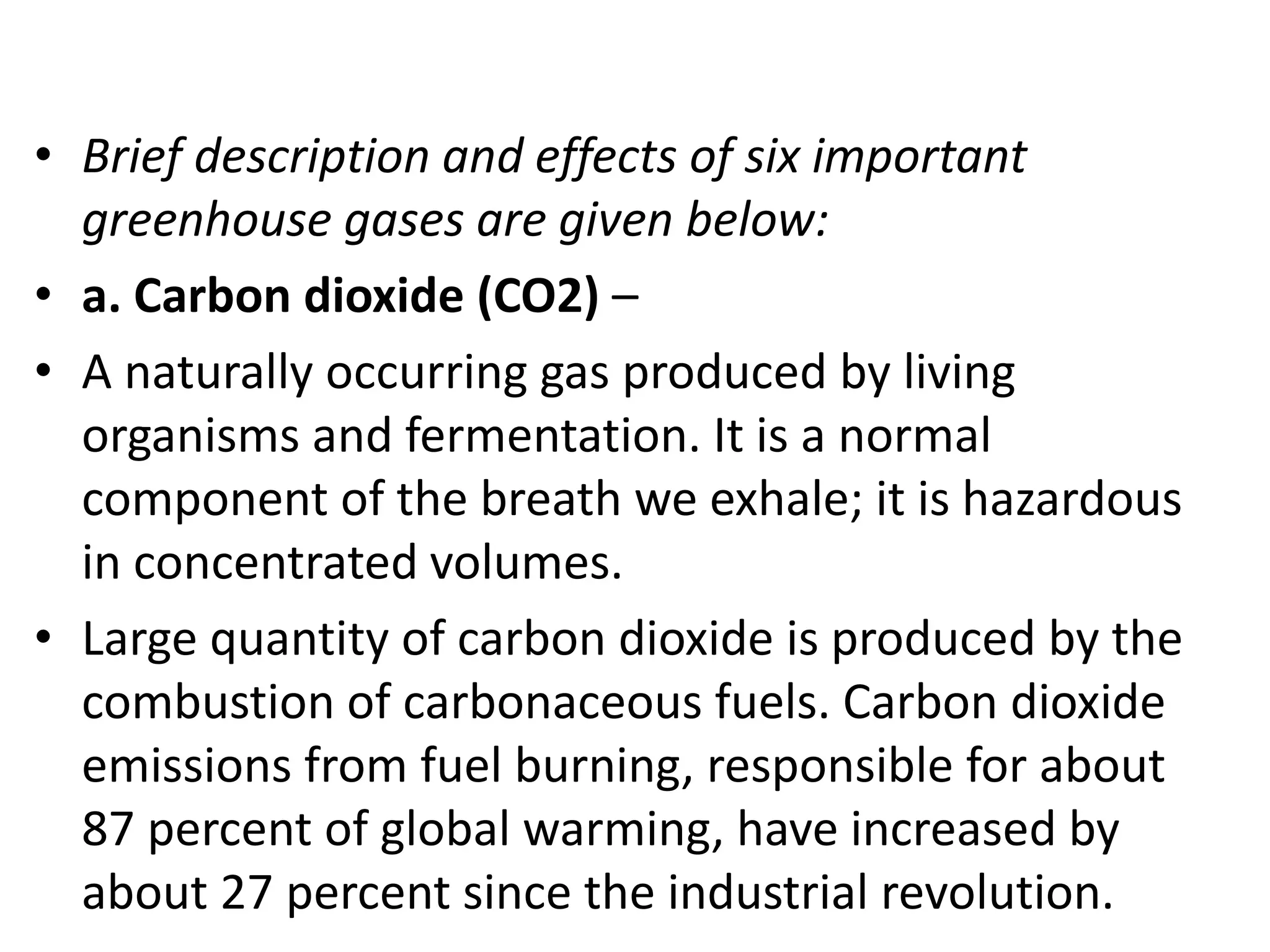 2,3 Greenhouse gases, global scenario, green house effectt and global ...