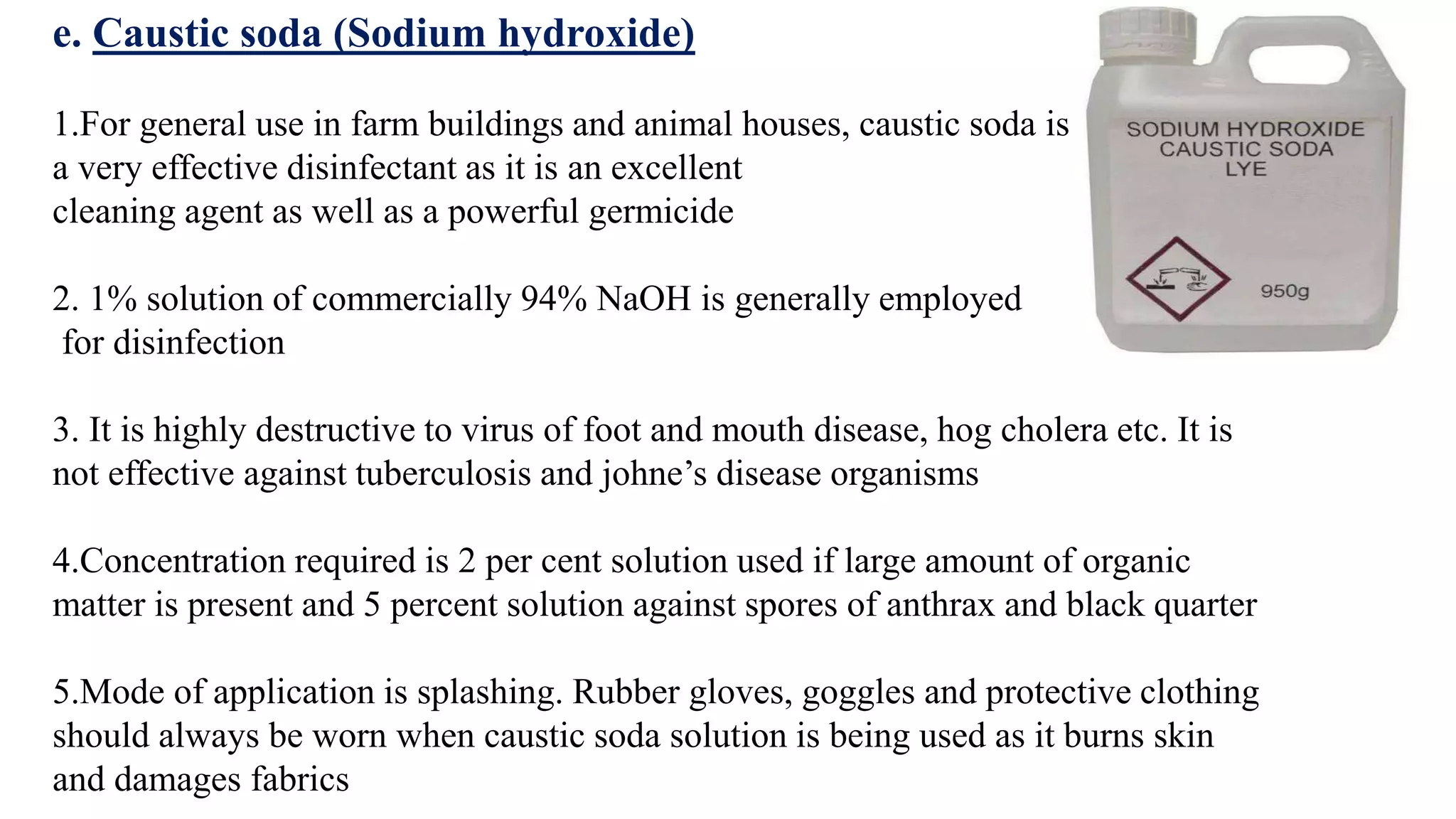 Disinfectants used in Animal House & process of disinfection | PPTX