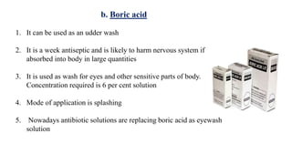 Disinfectants used in Animal House & process of disinfection | PPTX