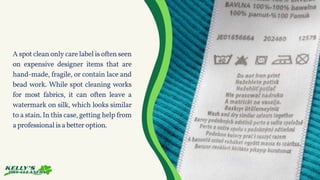 How to Spot Clean Stains on Clothing | PPT