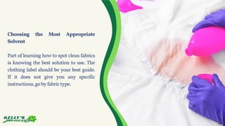 How to Spot Clean Stains on Clothing | PPT