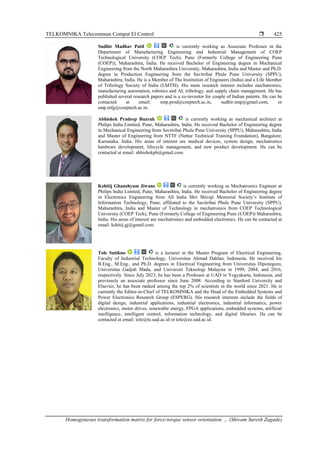 Homogeneous transformation matrix for force-torque sensor orientation ...