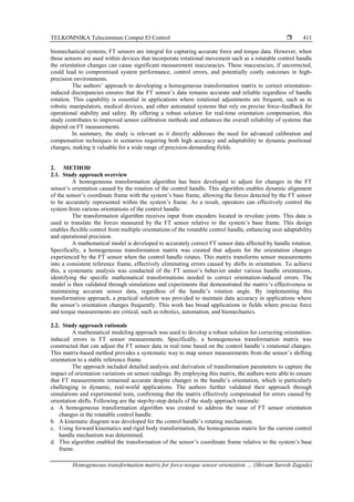 Homogeneous transformation matrix for force-torque sensor orientation ...