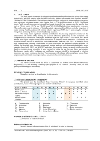 Recognition and understanding of construction safety signs by final ...