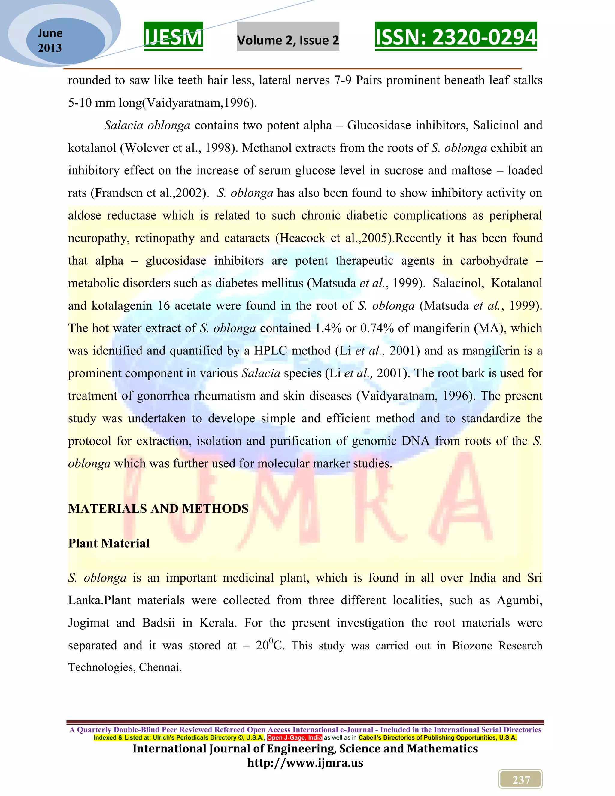 MODIFICATION OF PROTCOL FOR ISOLATION AND PURIFICATION OF GENOMIC DNA | PDF