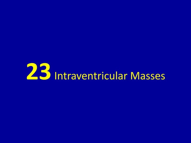 23 intraventricular masses | PPT