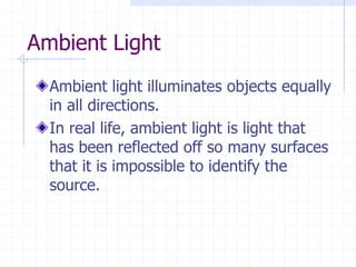 23 Introduction to the Lighting Model.ppt
