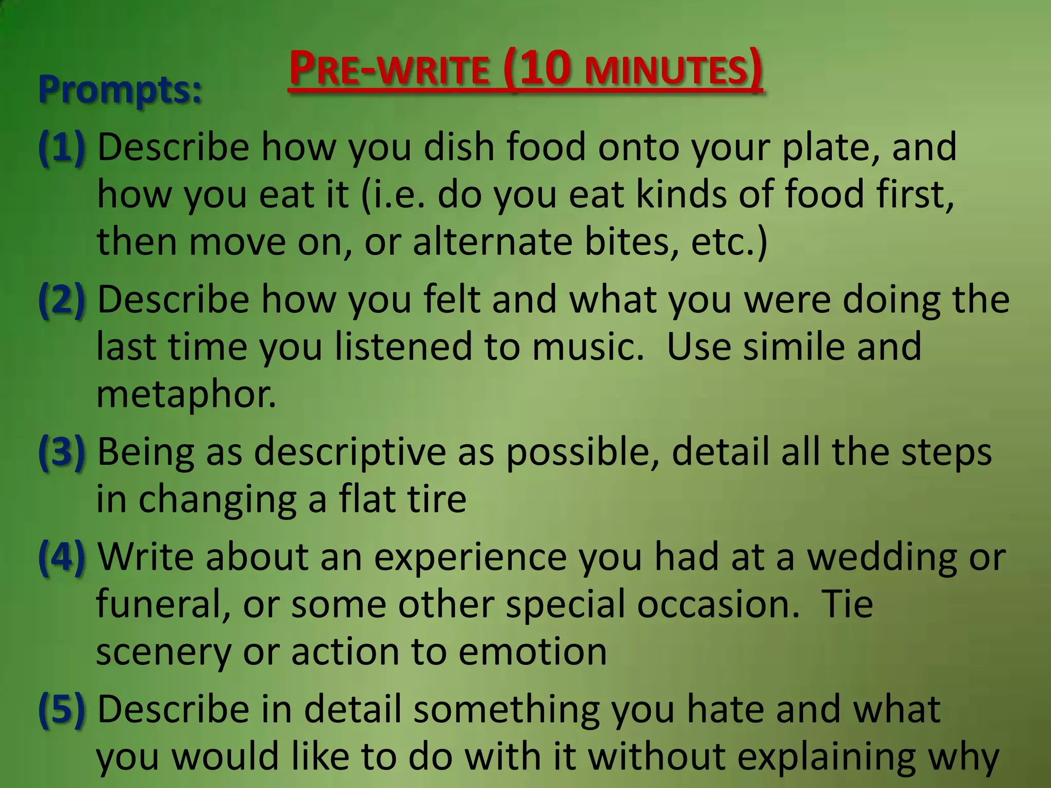 Writing Process Activity | PPTX