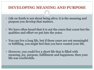 Make your life count | PPTX