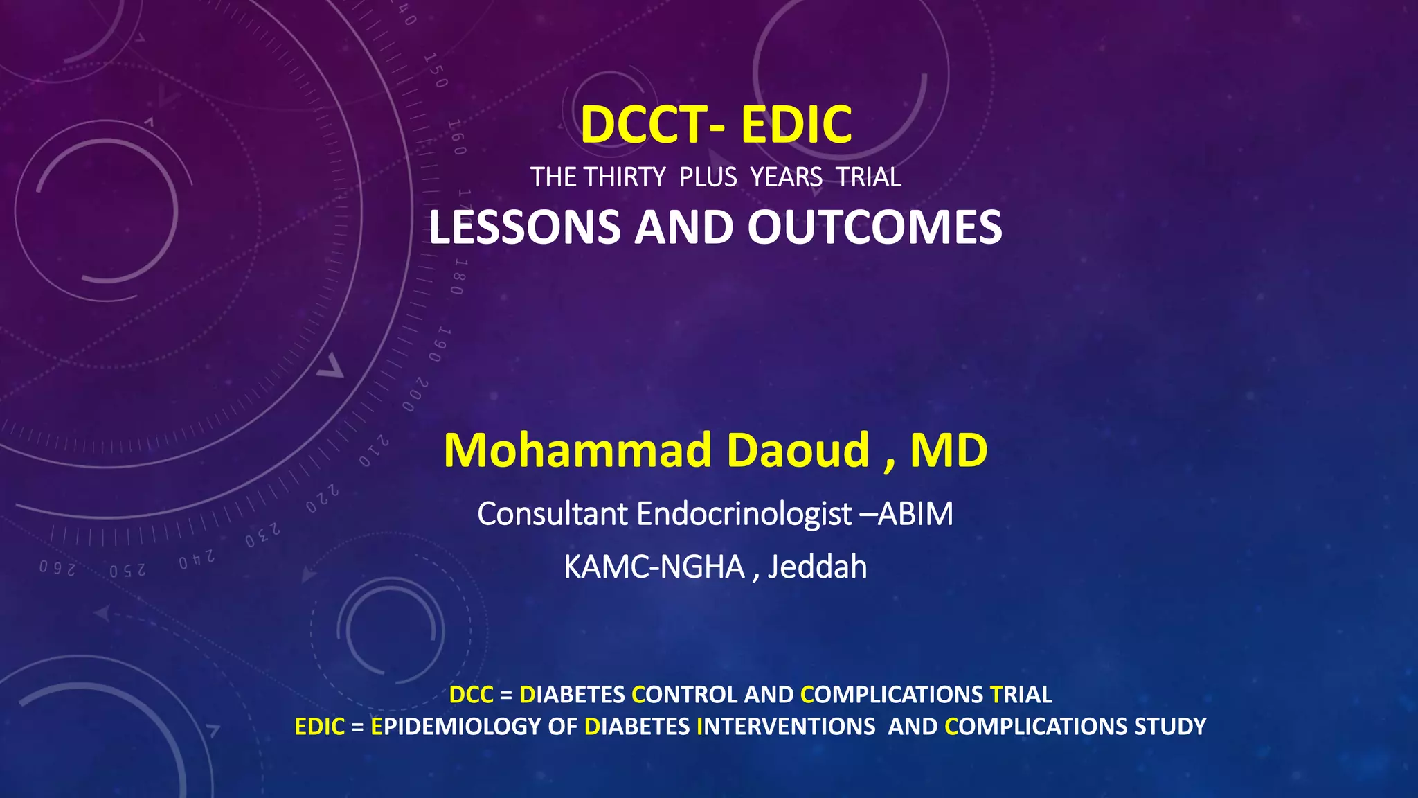 DCCT Learned Lessons | PPTX