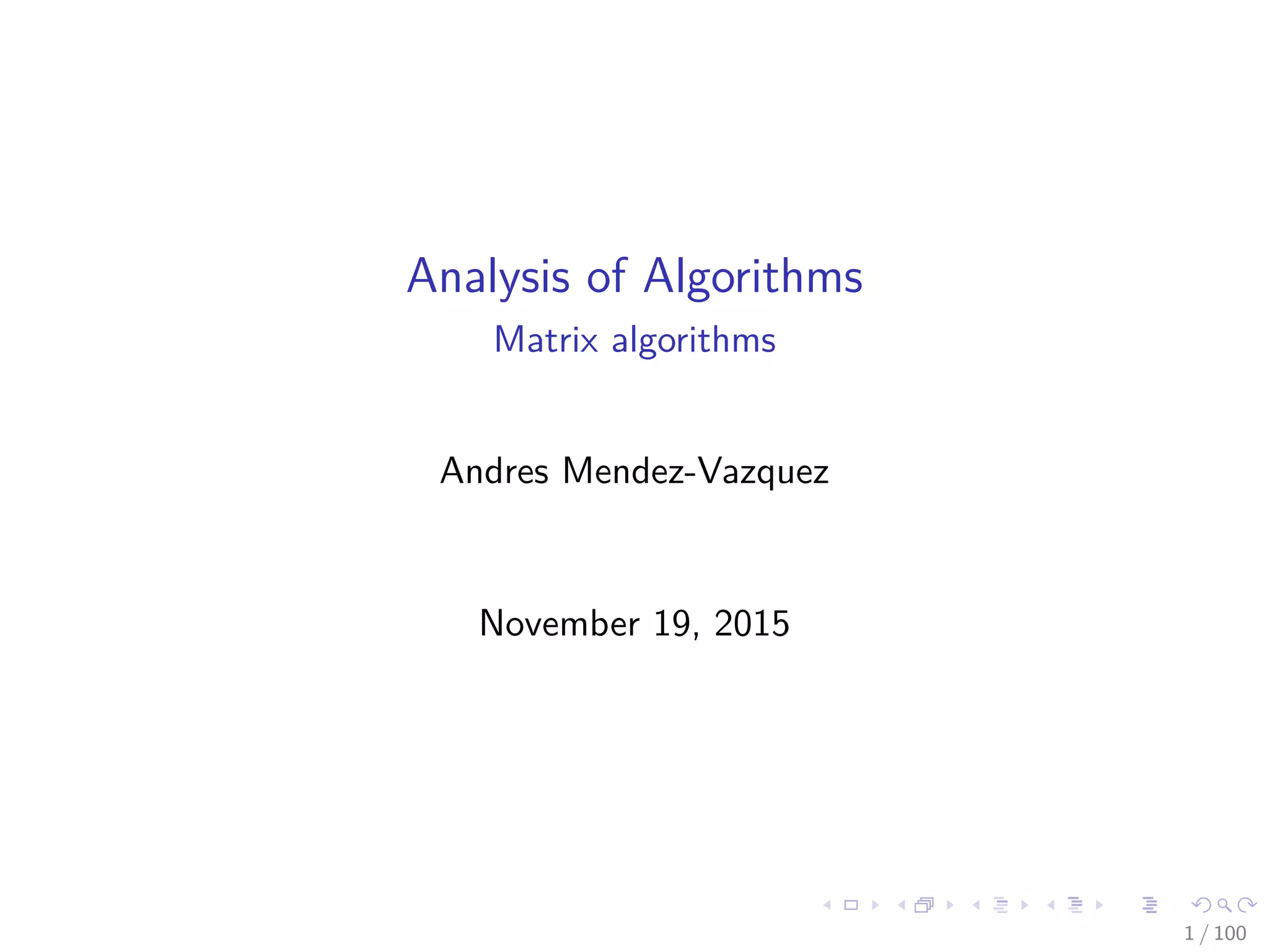 23 Matrix Algorithms | PDF | Chemistry | Science