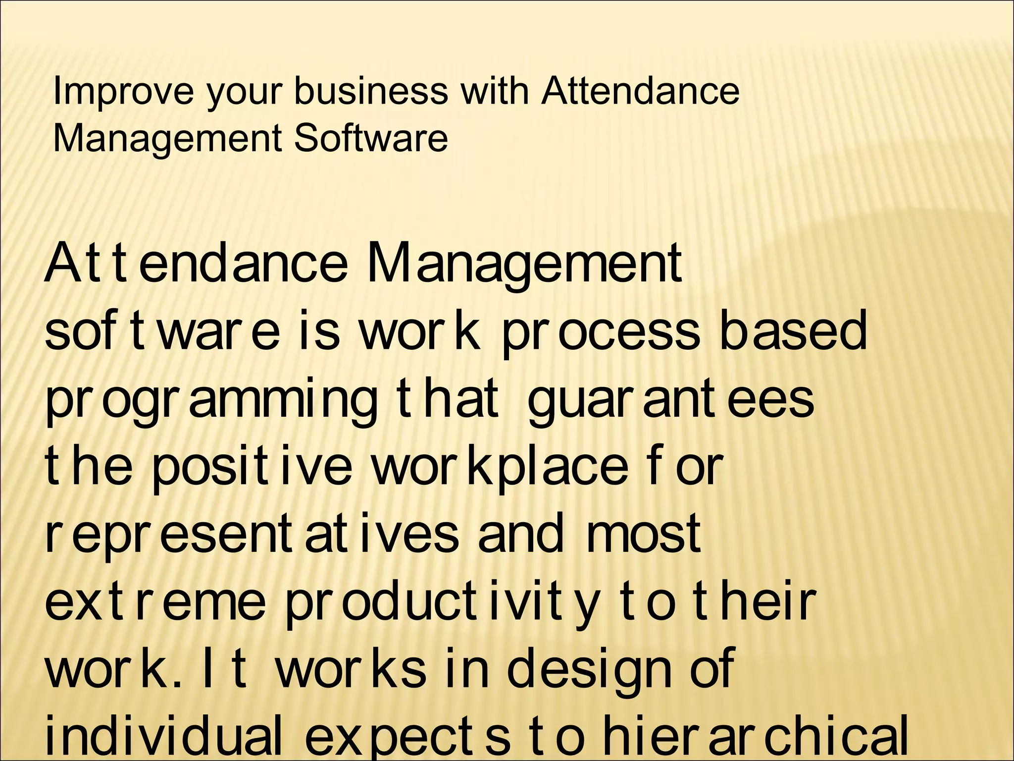 Attendance Management Software | PPT