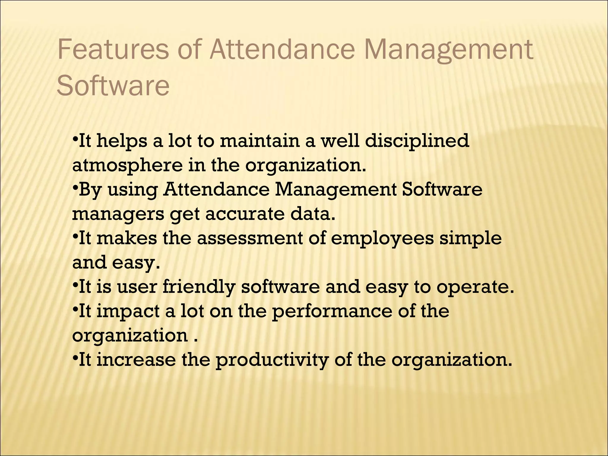 Attendance Management Software | PPT