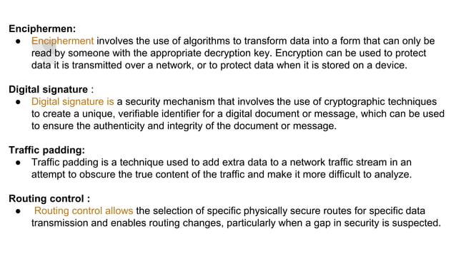 Osi Security Architecture In Network Pptx